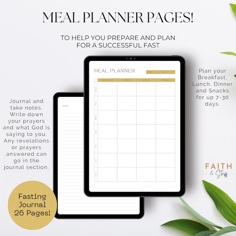 2024 Fasting Guide and Journal New Years Fasting Journal Meal Planner ...