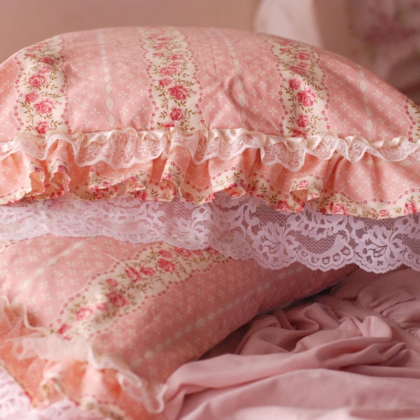 Satin Ruffle Pillow - Etsy