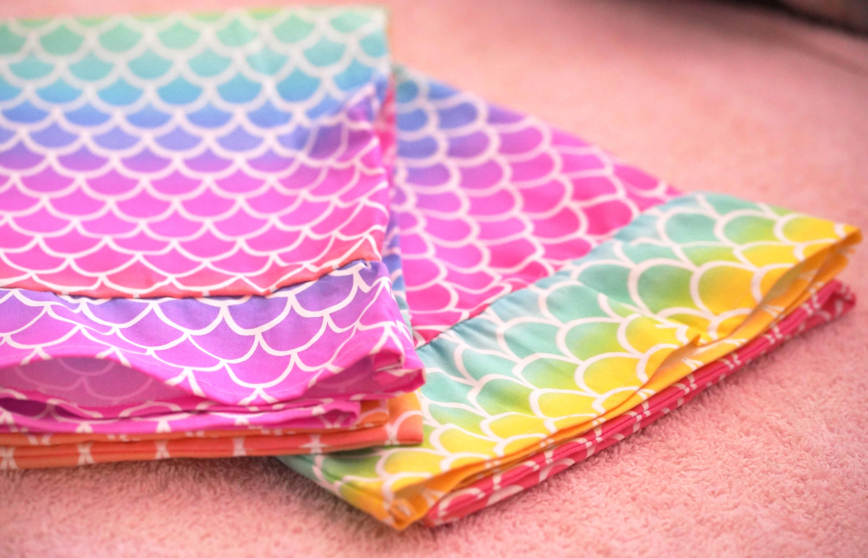 Fun Rainbow Mermaid Pillowcase Set - Etsy