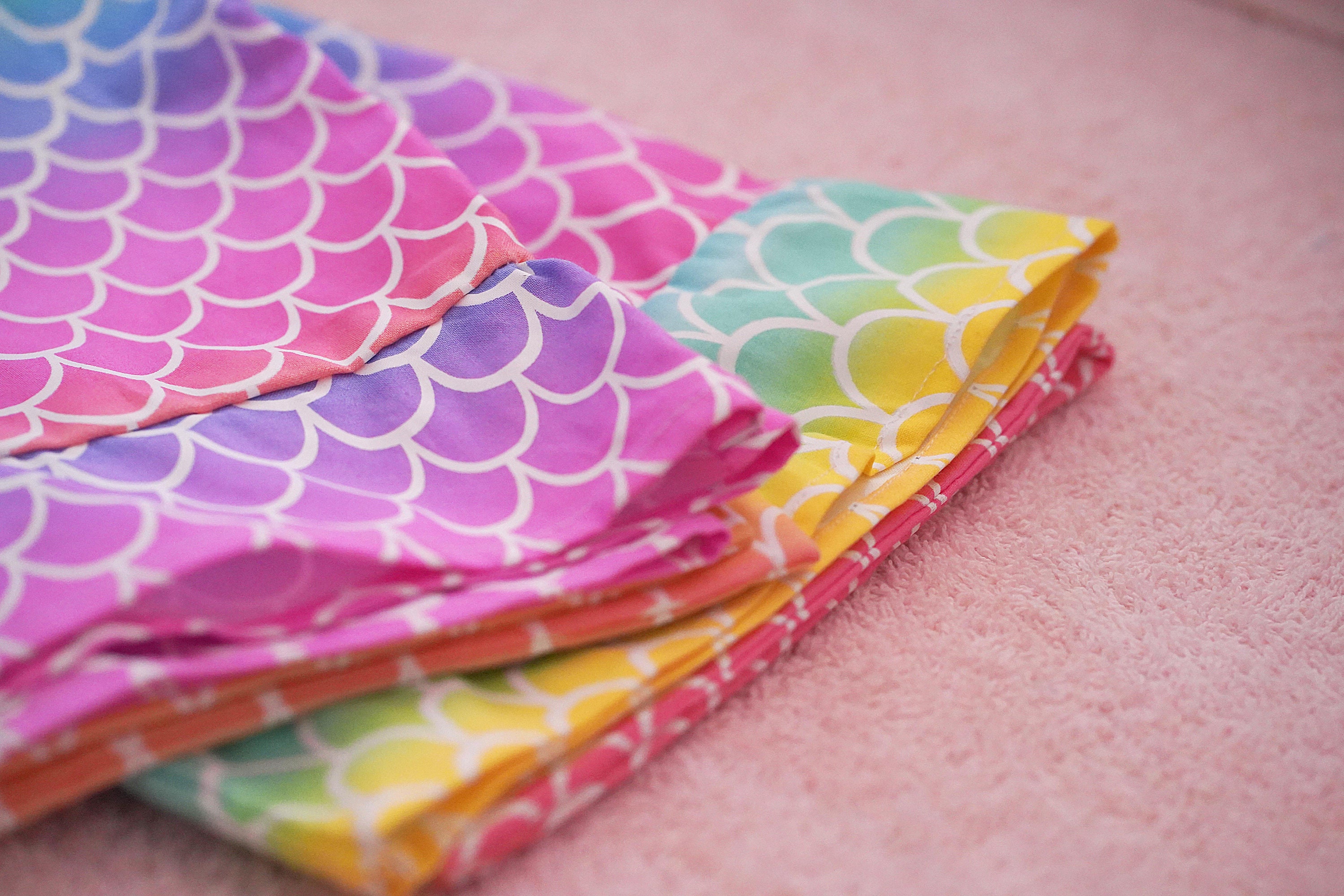 Fun Rainbow Mermaid Pillowcase Set - Etsy