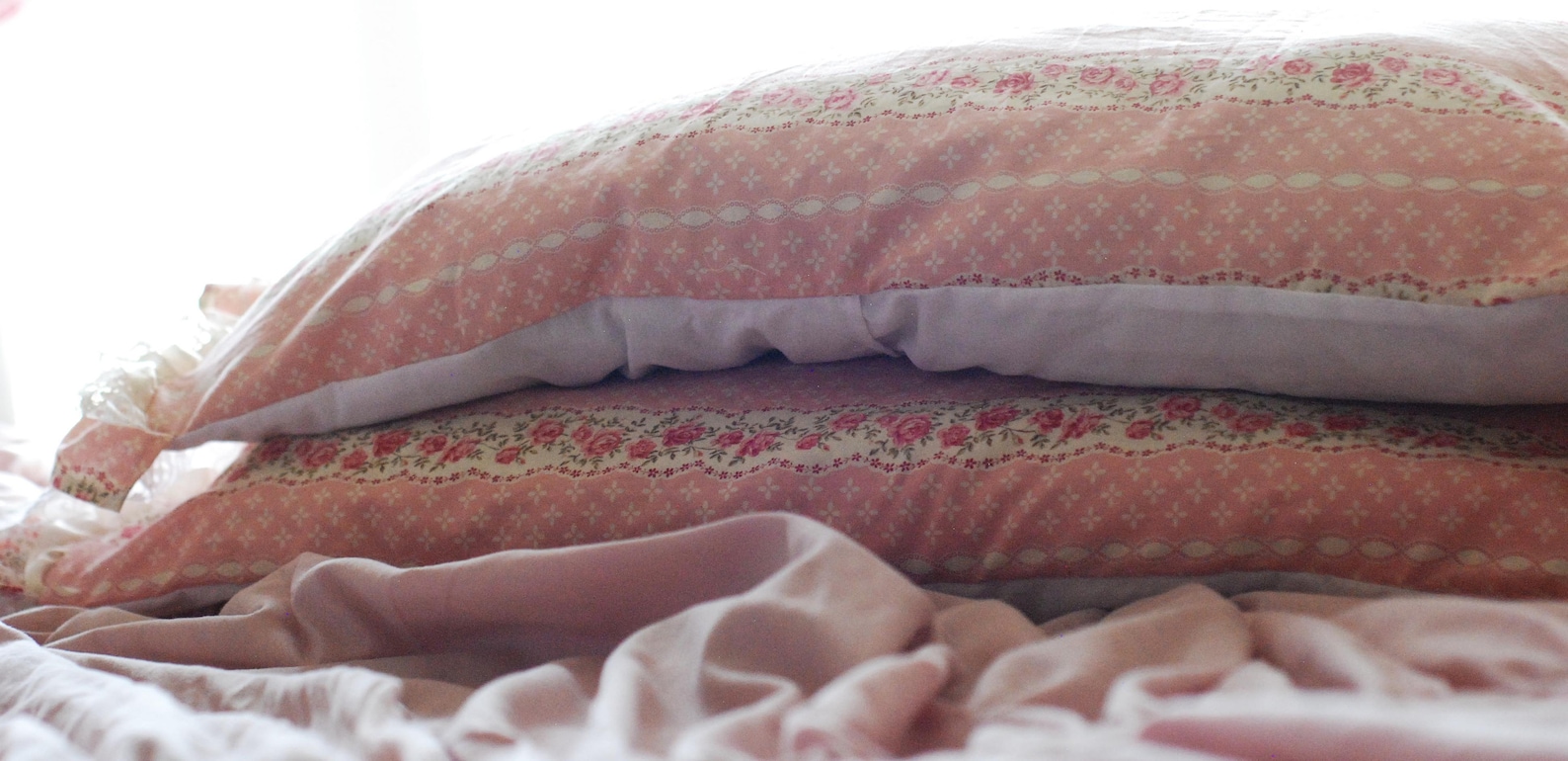 Double Sided Ruffled Satin/lace Pillow Cases - Etsy