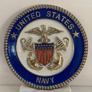 Us Navy Ship Metal Emblem - Etsy