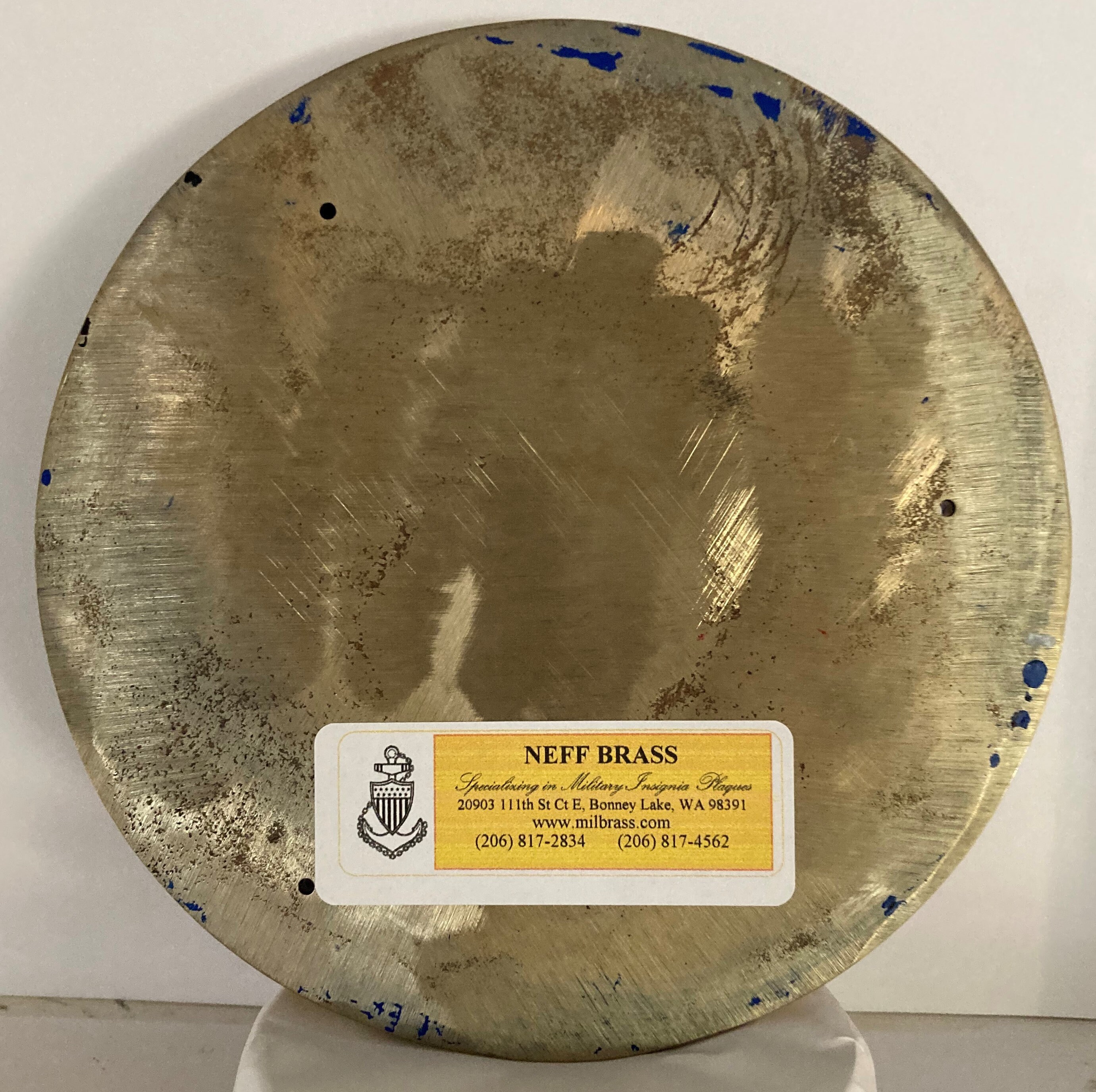 US Navy Emblem SOLID BRASS Metal Military Insignia 5 - 5/8" in Diameter ...