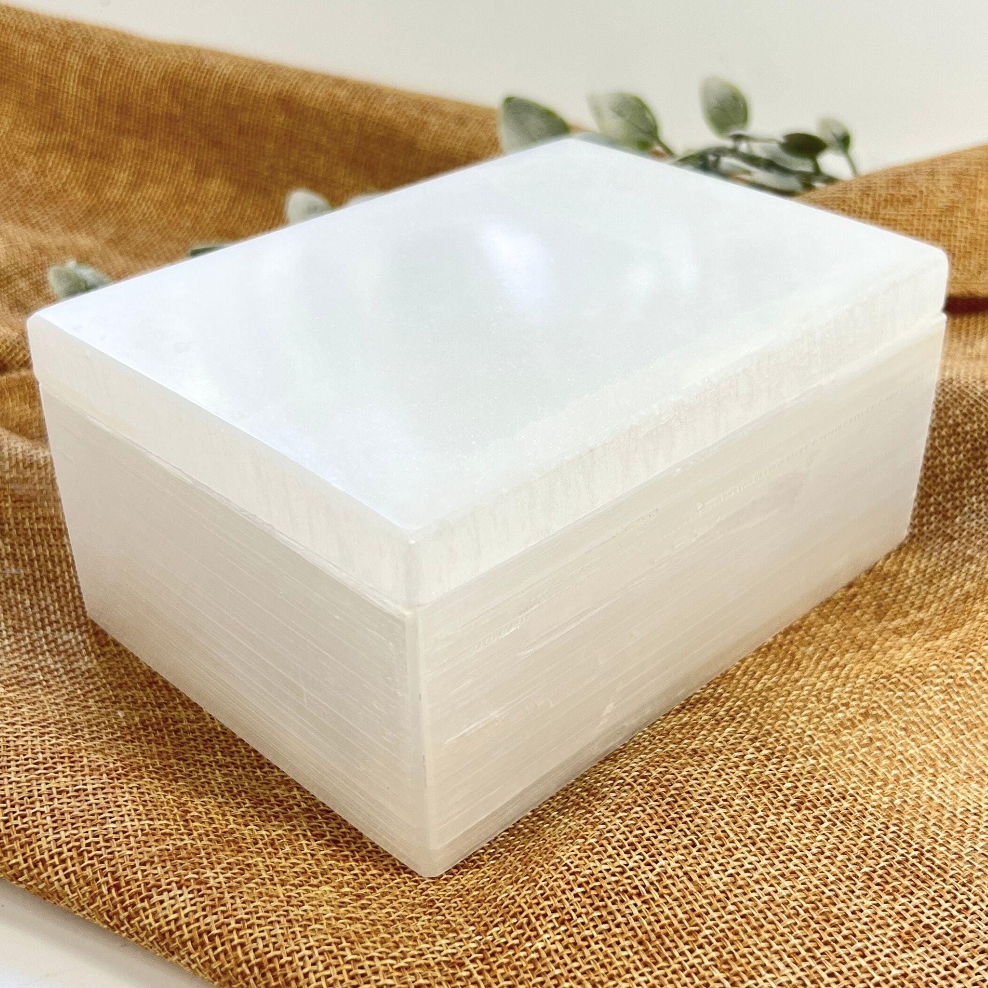 Large Selenite Charging Box for Jewelry Storage, Crystal Charging, and ...