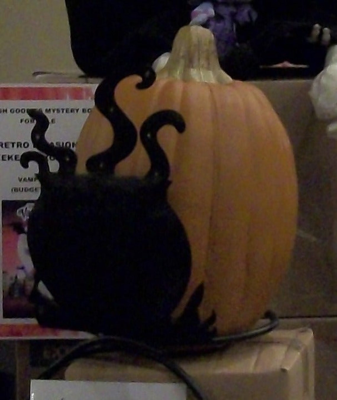 Witch Light up Cauldron LED Light Pumpkin Stand Holder - Etsy