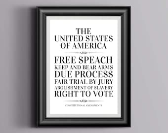 First Amendment Poster - Etsy