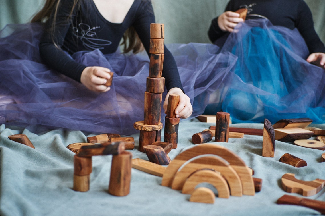 80 tree building blocks Grand set of natural materials | Etsy