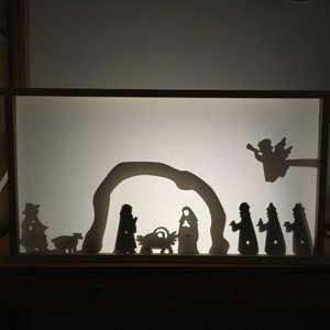 Tabletop Christmas Nativity Scene Shadow Theater / Home Decor | Etsy