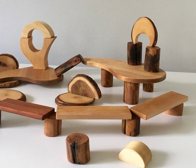 50 Tree Building Blocks Grand Set of Natural Materials | Etsy