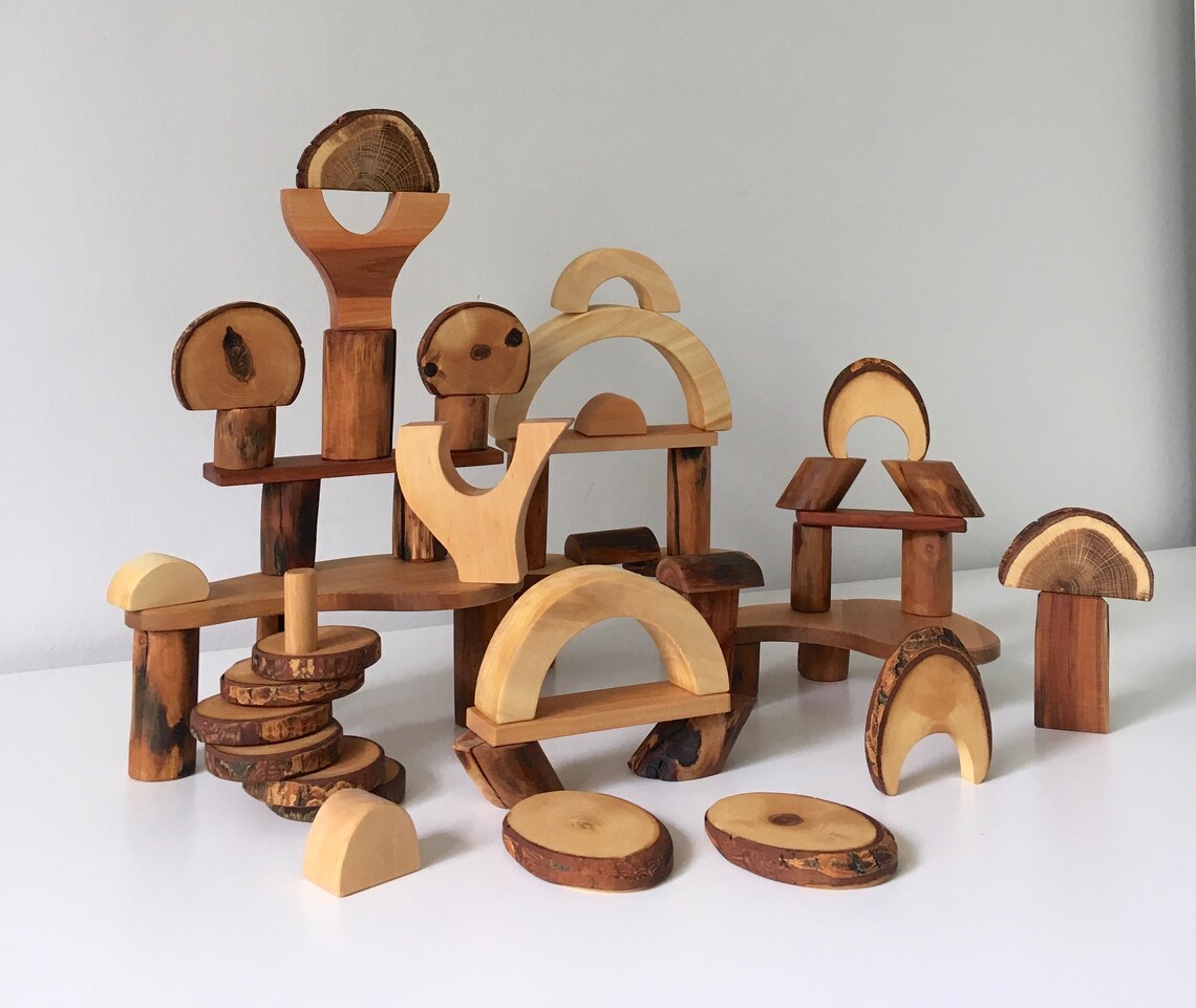 50 Tree Building Blocks Grand Set of Natural Materials | Etsy