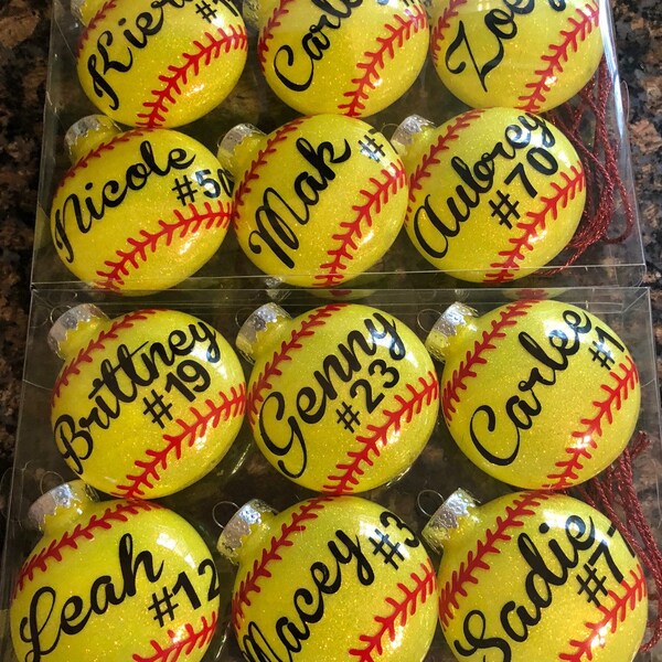 Softball Christmas - Etsy