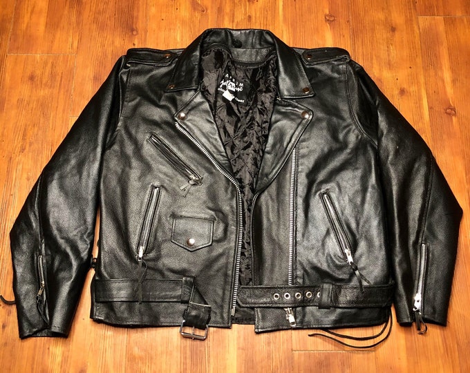 Vintage Mens Jafrum Motorcycle Gear Leather Biker Jacket Size XL - Etsy Vintage Mens Jafrum Motorcycle Gear Leather Biker Jacket Size XL - Etsy