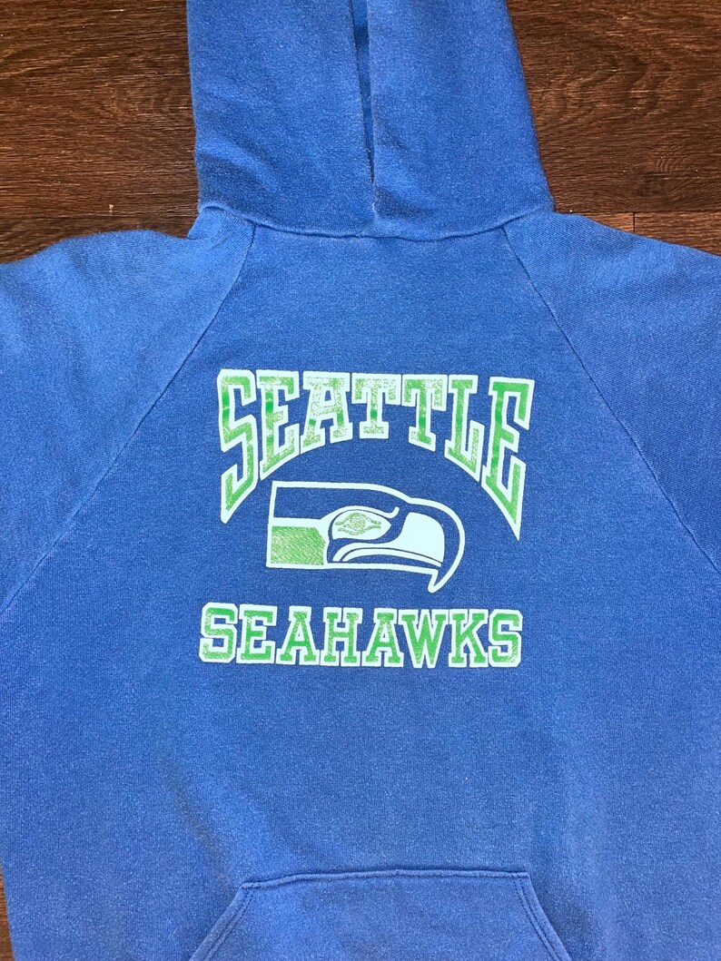 Vintage LOGO 7 Seattle Seahawks Throwback 90s Logo Hoodie Sweatshirt ...