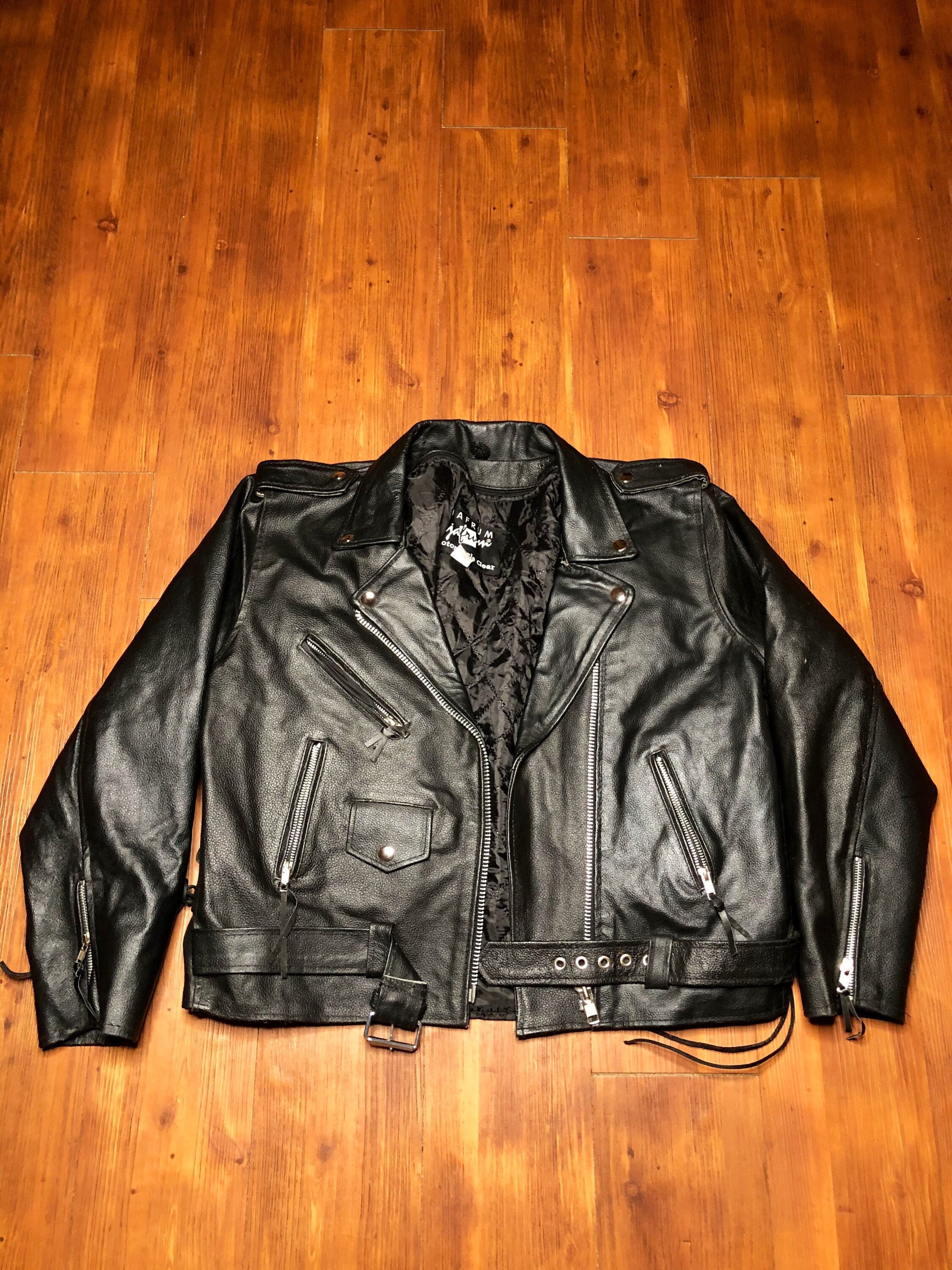 Vintage Mens Jafrum Motorcycle Gear Leather Biker Jacket Size - Etsy Vintage Mens Jafrum Motorcycle Gear Leather Biker Jacket Size - Etsy