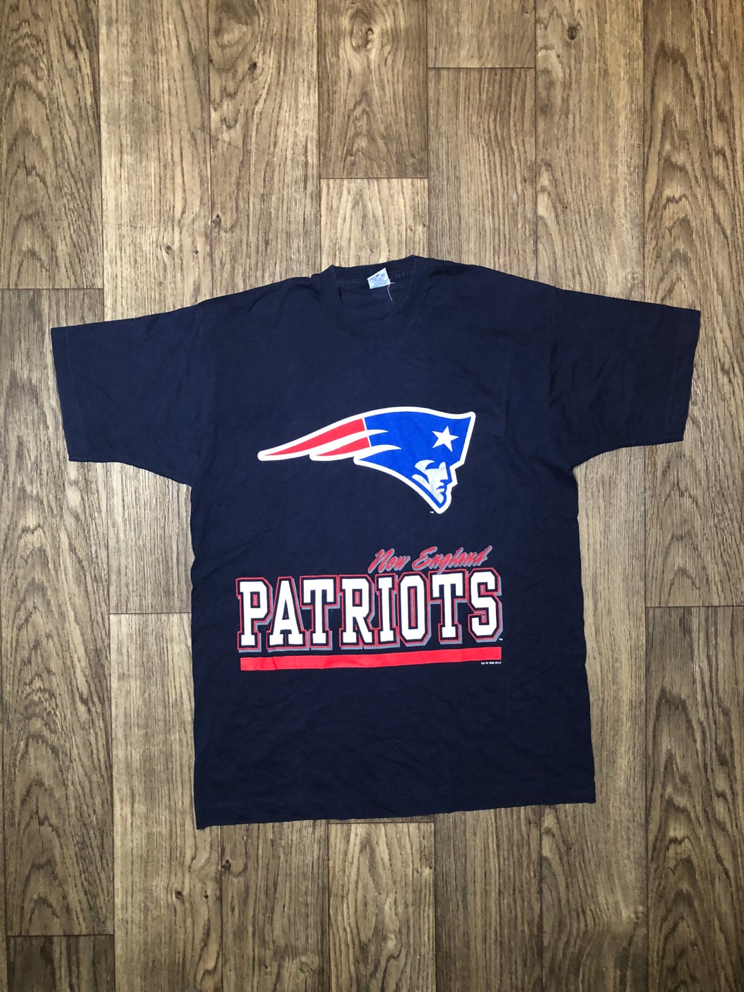 Vtg 1995 New England Patriots Single Stitch Logo T-shirt Mens Size XL ...