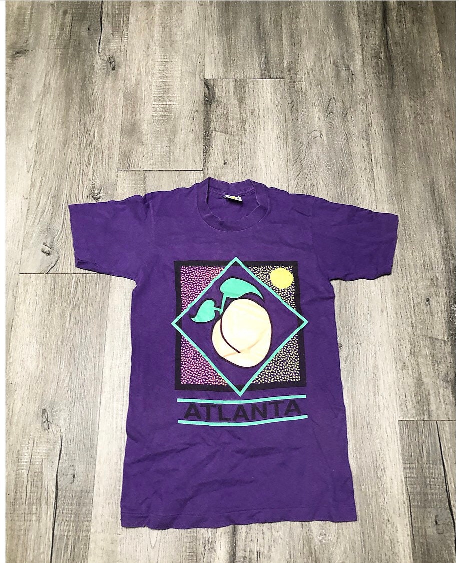 Vintage Atlanta Georgia Peach Logo Tee Mens Size Small Single Stitch - Etsy