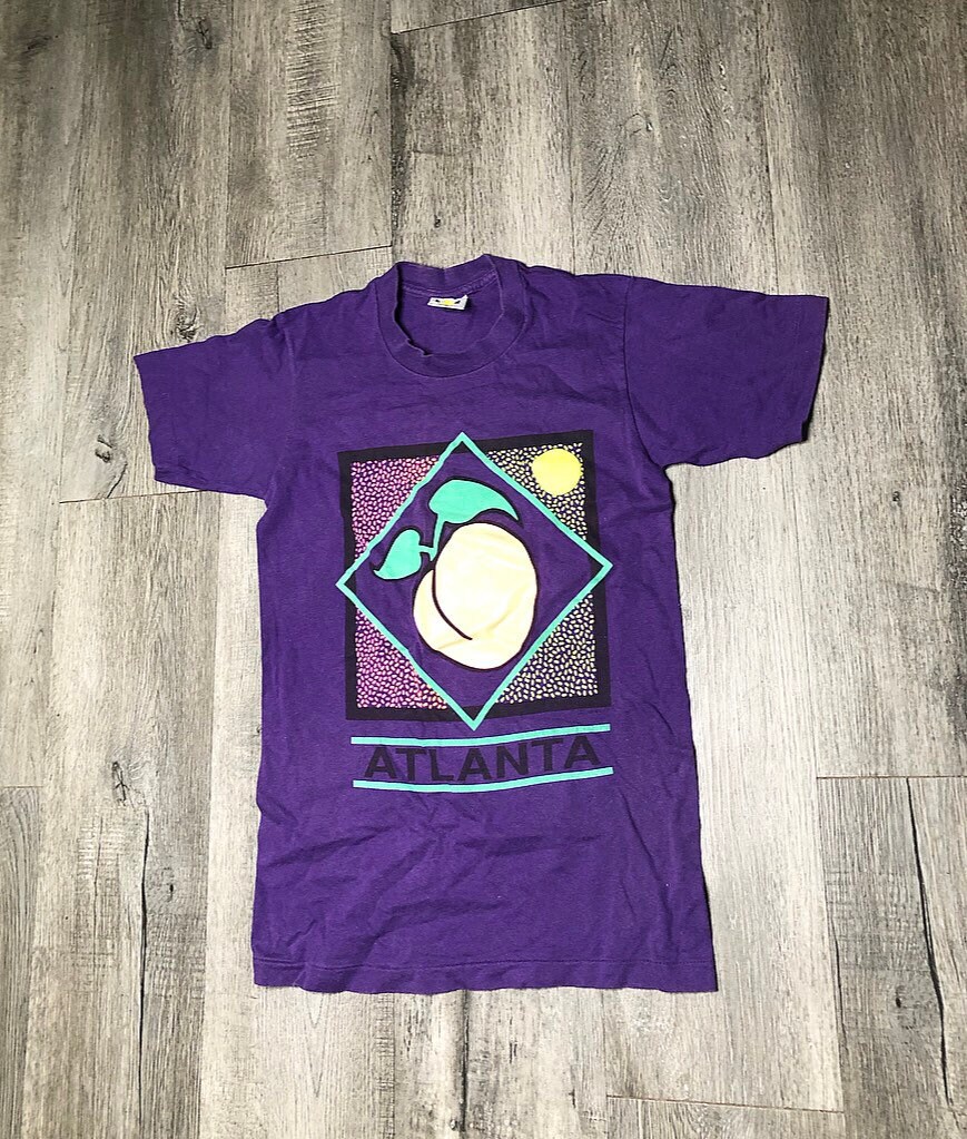Vintage Atlanta Georgia Peach Logo Tee Mens Size Small Single Stitch - Etsy
