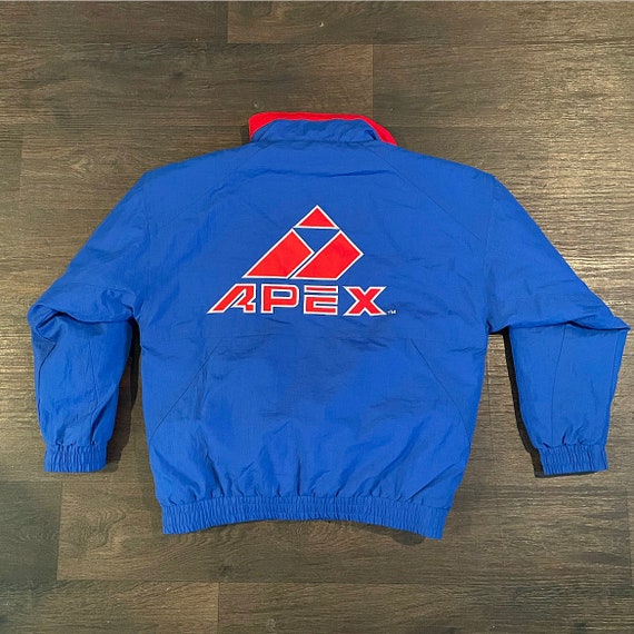 Vintage 1990s Blue APEX logo jacket mens size Small - Gem