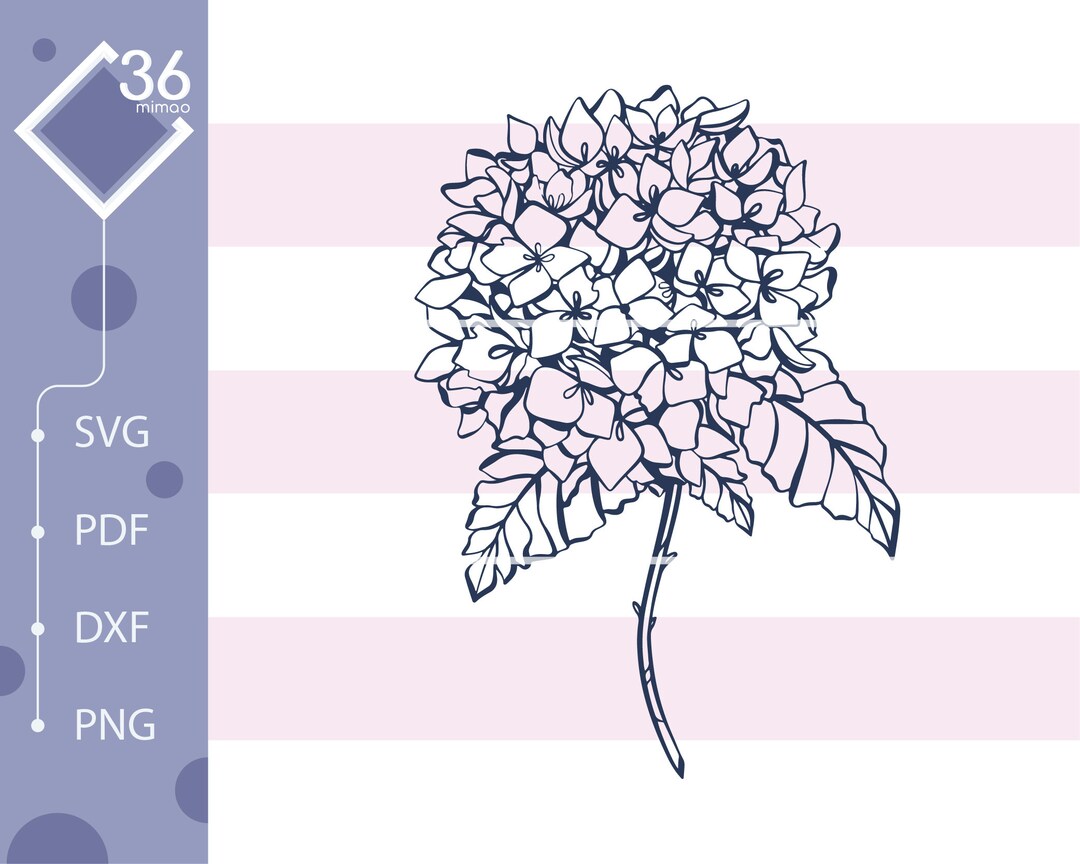 Hydrangea Flower SVG - Etsy