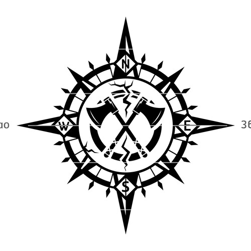 Axe Monogram Frame Axe Silhouette Axe Monogram Svg - Etsy