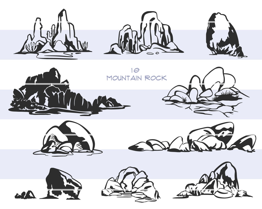 Rock Mountain SVG Bundle, Cliff - Etsy