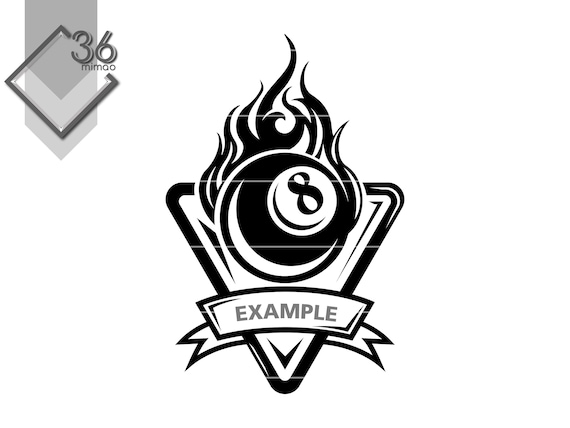 Billard SVG Pool Cue Sports Monogram Silhouette - Etsy