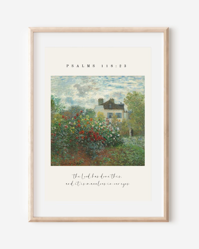 Vintage Bible Verse Printable Monet Scripture Printable Art Psalm 118 ...