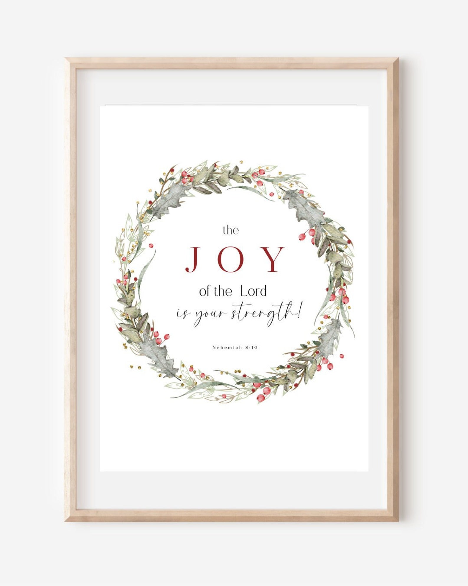 Christmas Christian Printable Wall Art, Bible Verse Wall Art, Christmas ...