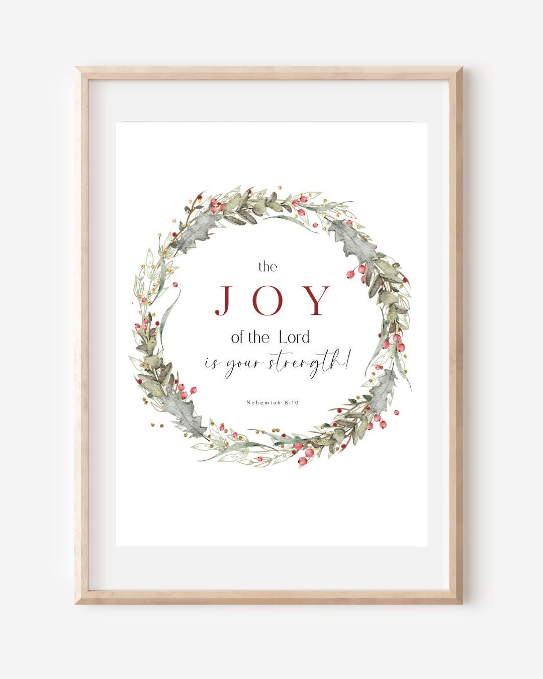 Christmas Christian Printable Wall Art, Bible Verse Wall Art, Christmas ...