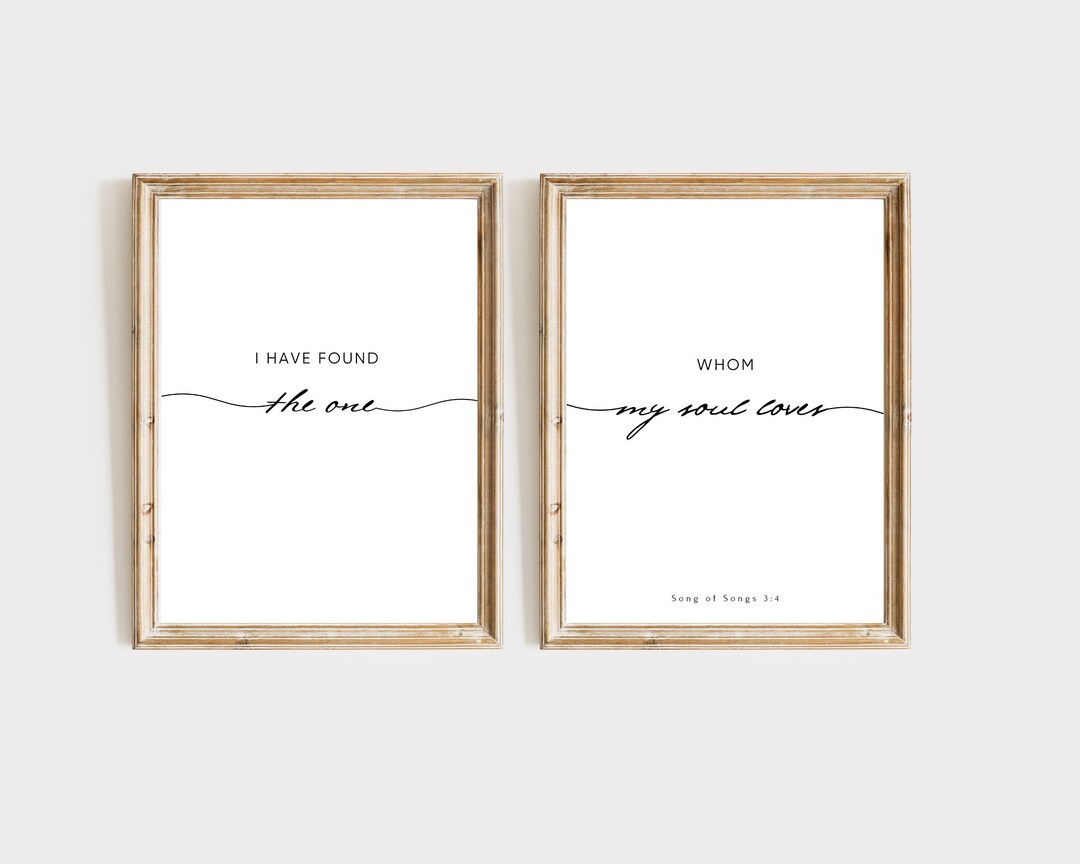 I Have Found the One Wall Art Printable Song of Songs Digital Prints ...