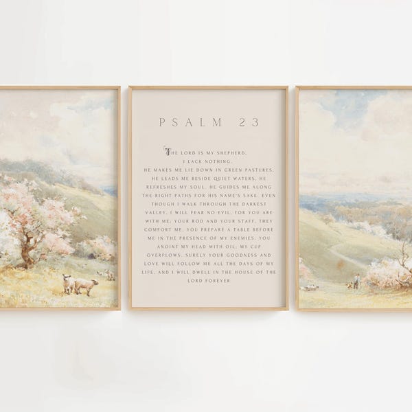 Psalm 23 Wall Art - Etsy