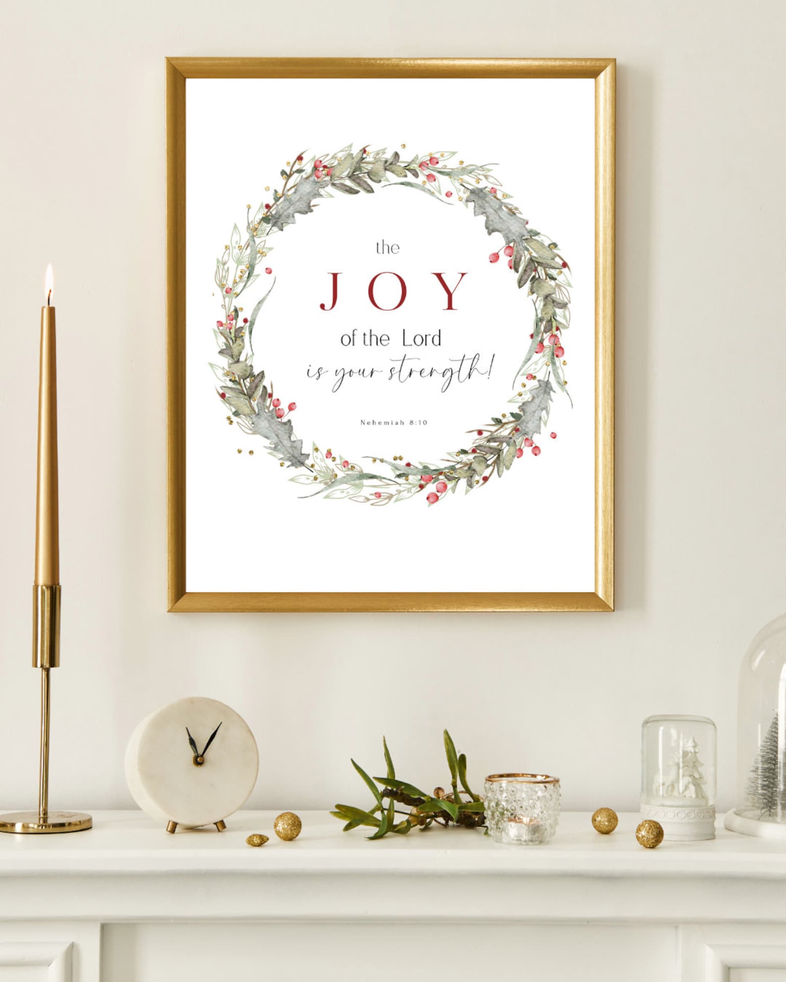 Christmas Christian Printable Wall Art, Bible Verse Wall Art, Christmas ...