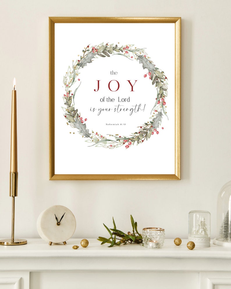 Christmas Christian Printable Wall Art, Bible Verse Wall Art, Christmas ...