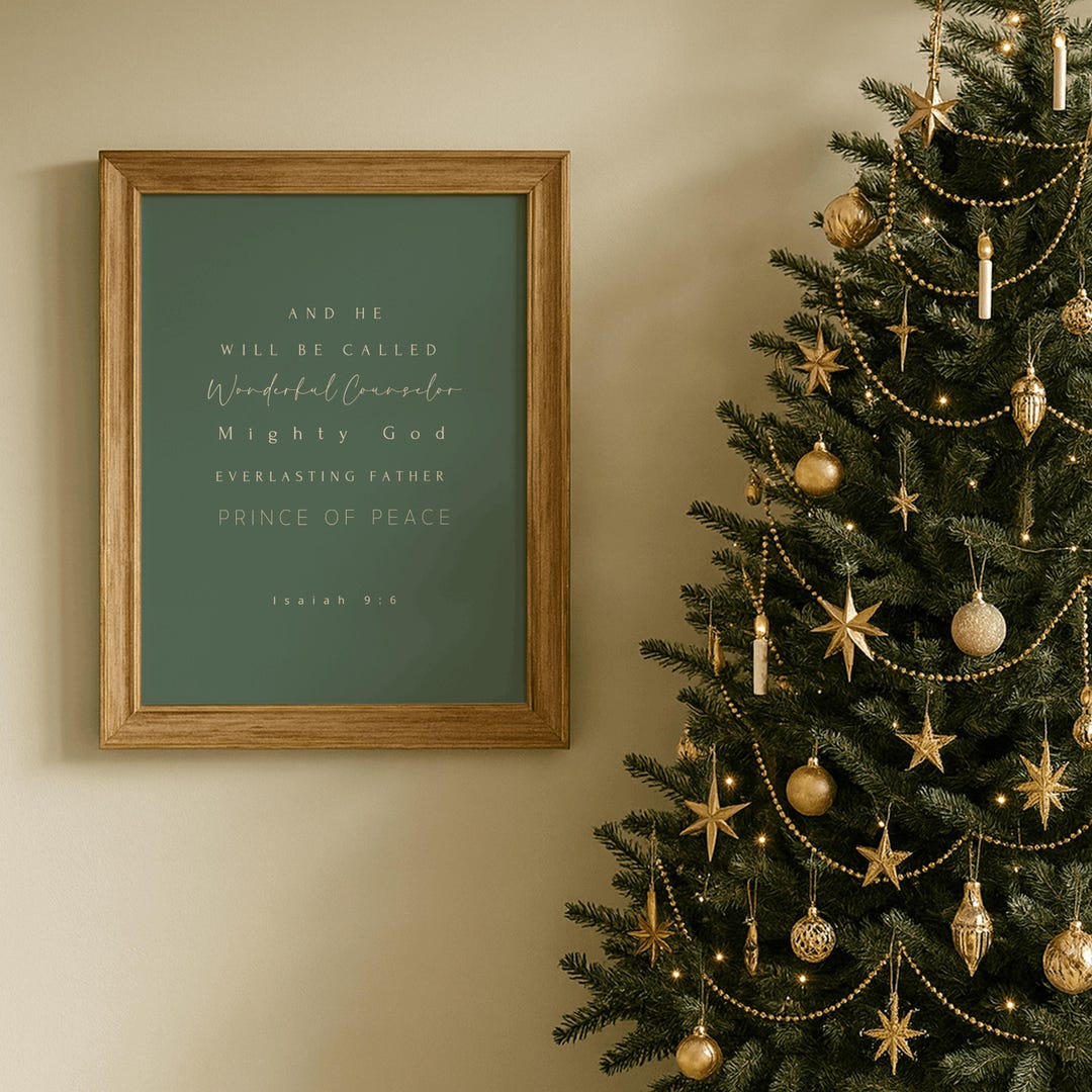 Christmas Bible Verse Print, Isaiah 9:6 Scripture (digital Download) - Etsy