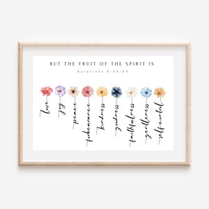 The Fruit of the Spirit Printable Scripture Wall Art Galatians 5:22-23 ...