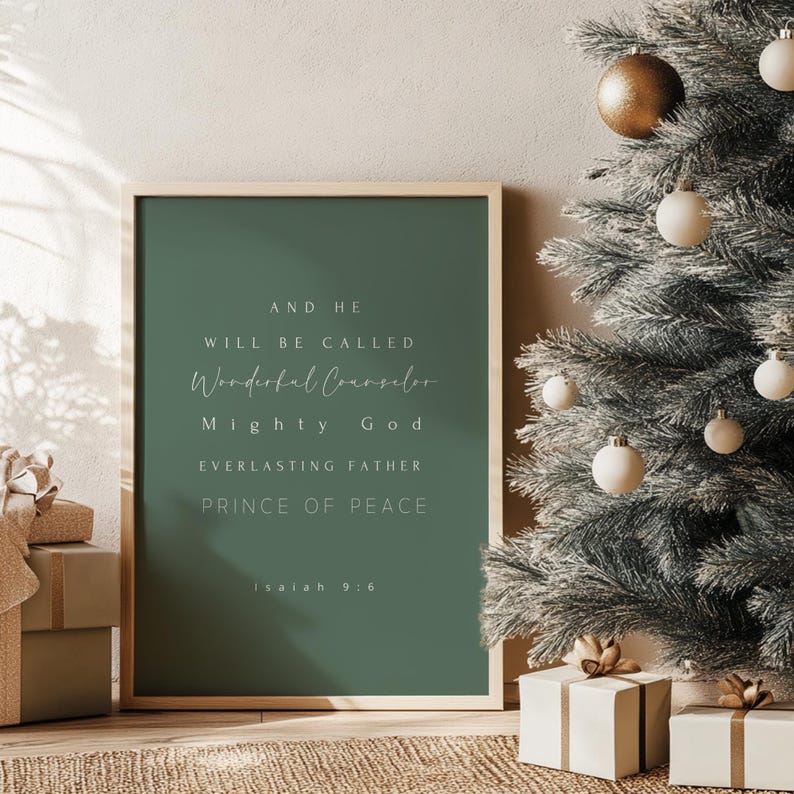Christmas Bible Verse Print, Isaiah 9:6 Scripture (digital Download) - Etsy
