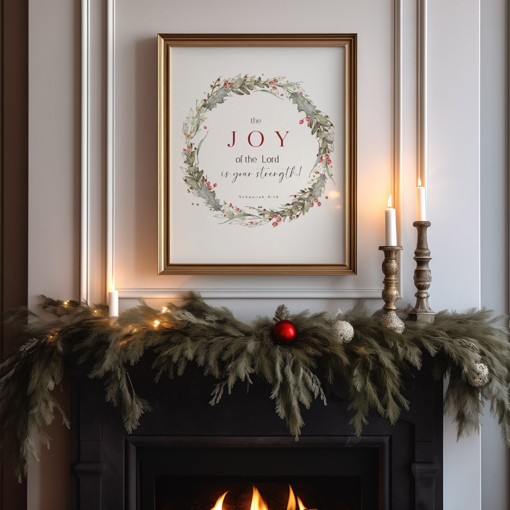 Christmas Christian Printable Wall Art, Bible Verse Wall Art, Christmas ...