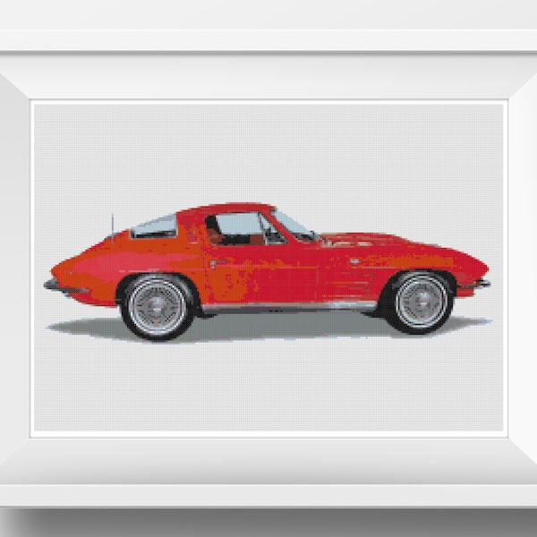 Corvette Cross Stitch Pattern - Etsy