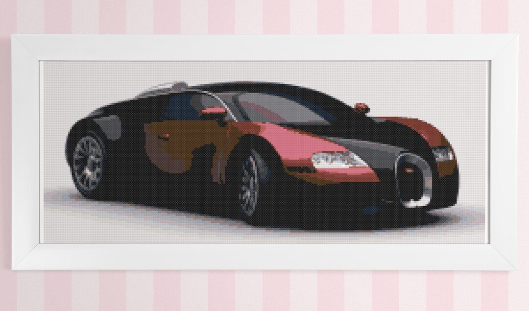 The Bugatti Veyron Super Car. Counted Cross Stitch Design - Etsy