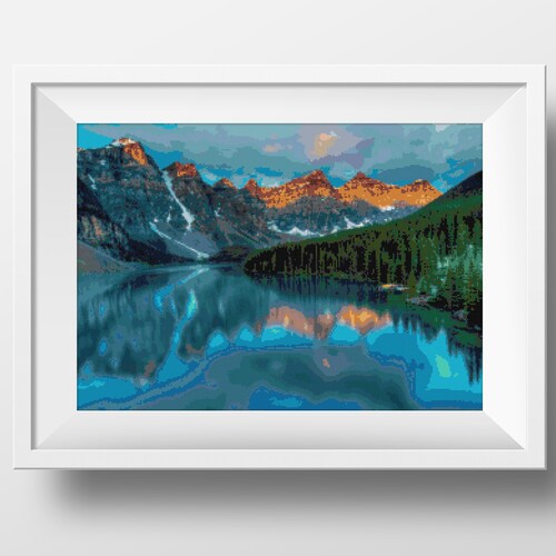 Banff National Park P125 Cross Stitch Embroidery PDF Pattern - Etsy Canada