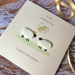 Wedding Day Card | Sheep Wedding Card | New Mr and Mrs Card | Card for ...