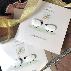 Wedding Day Card | Sheep Wedding Card | New Mr and Mrs Card | Card for ...