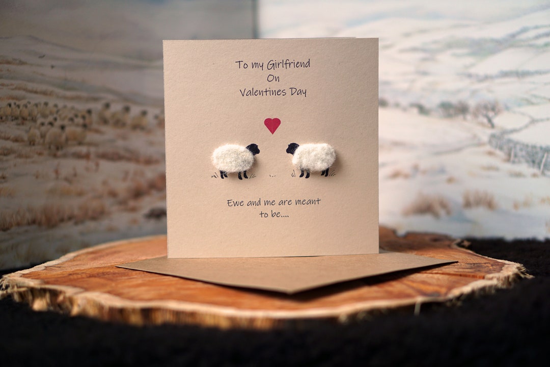 Girlfriend Valentine Card Sheep Card Love Card - Etsy