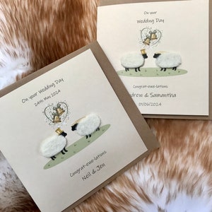 Wedding Day Card | Sheep Wedding Card | New Mr and Mrs Card | Card for ...