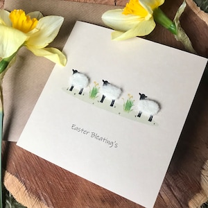 Happy Easter Card | Lamb Easter Card | Handmade | Personalised - Etsy UK