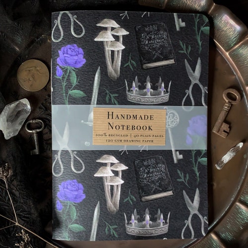 Witchy Notebook A5 Handmade Sketchbook Gothic Notebook - Etsy UK