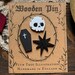 Goth Wooden Pin Set of 3 - Wooden Pin | Witch Pin | Goth Pin ...