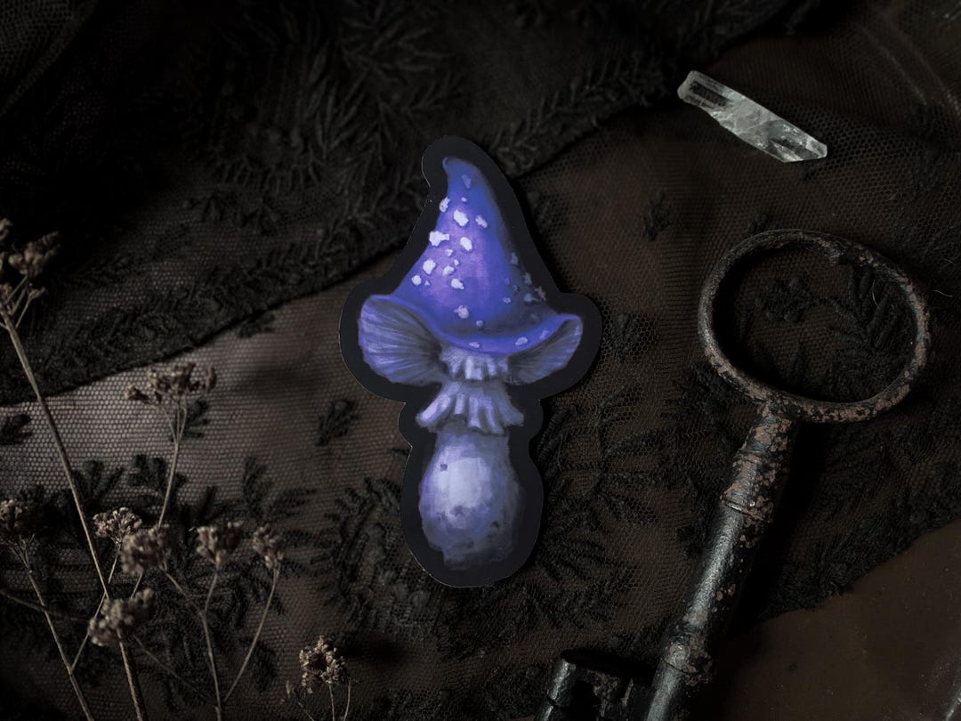 Purple Mushroom Sticker | Witchy, Witch, Halloween, Skull, Decal ...