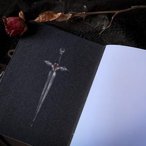 Gothic Vampire Notebook | A5 Handmade Sketchbook, Goth, Witchy, Vampy ...