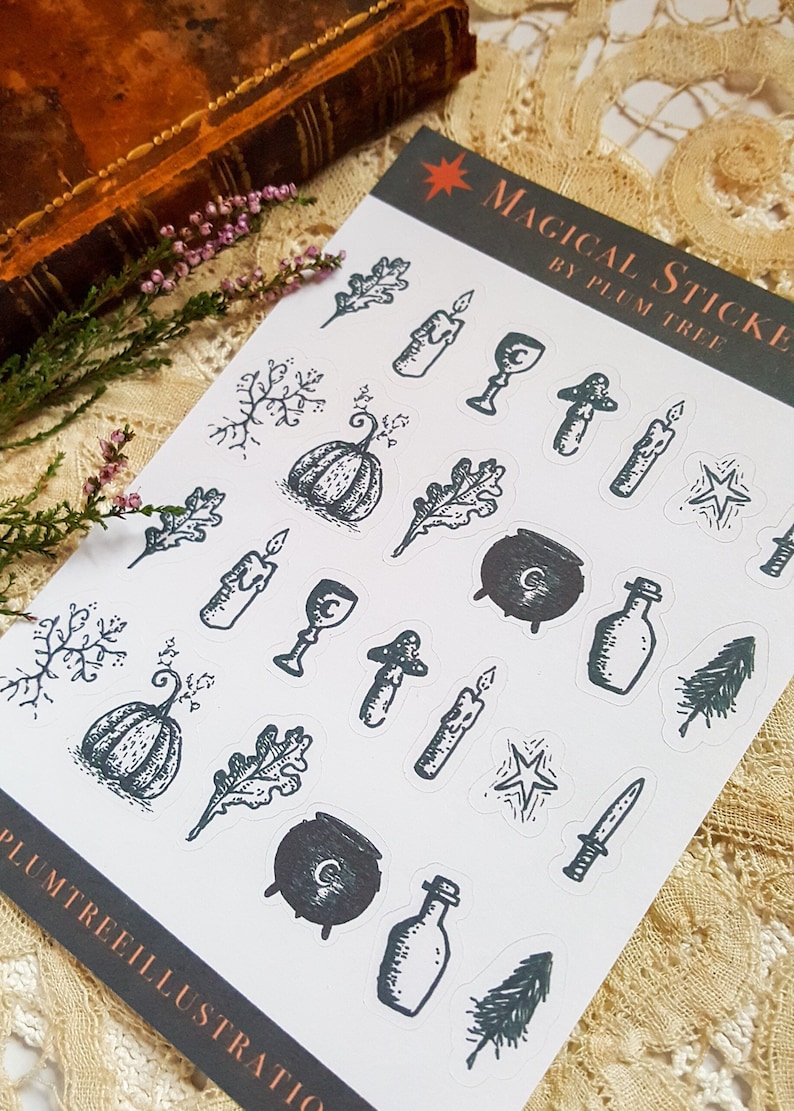 Magical Witchy Sticker Sheet - Planner Stickers - Etsy